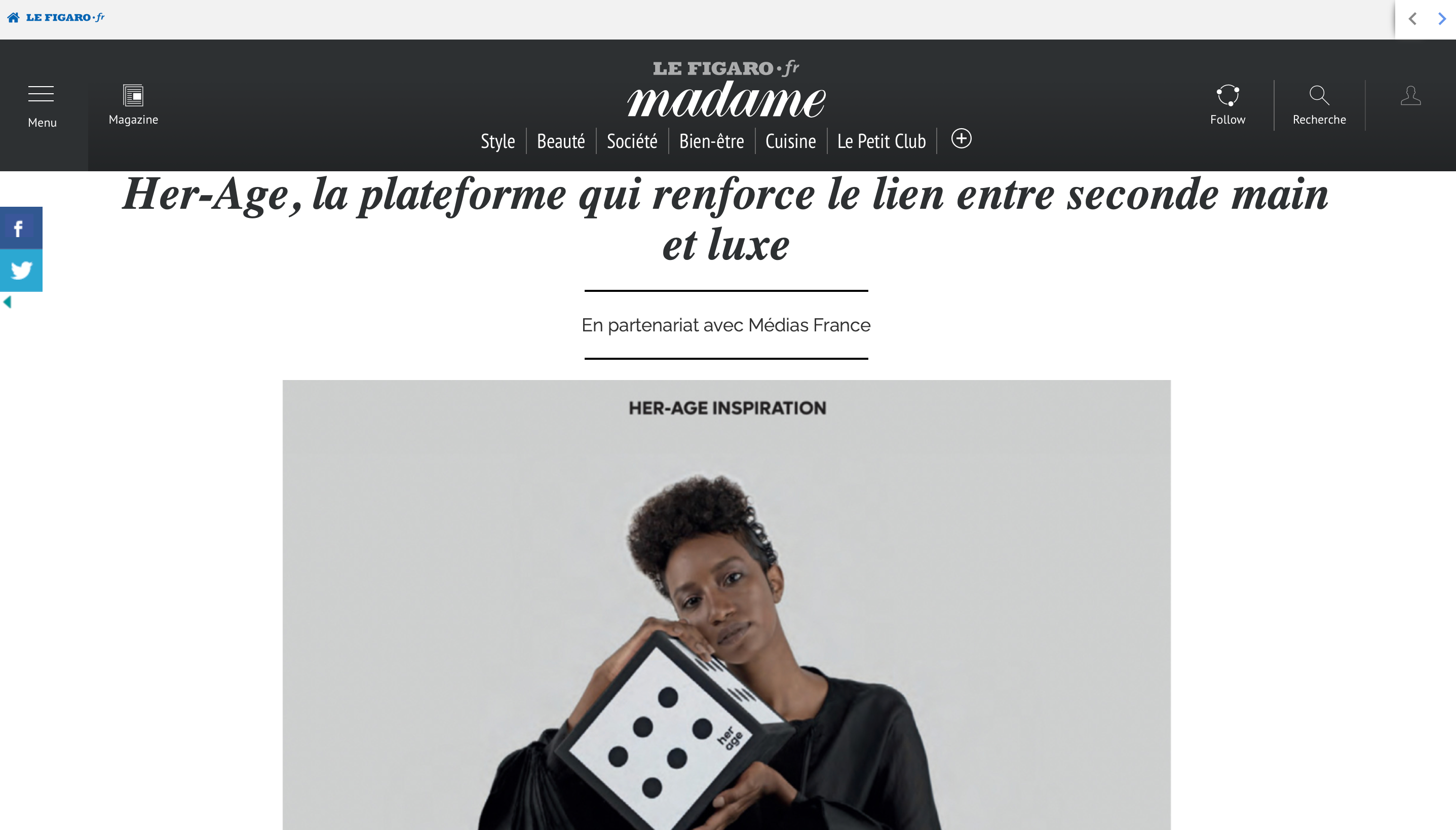 LE FIGARO: "Her-Age, a platform that strengthens the link between seco ...